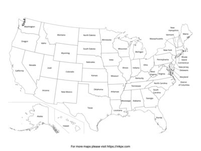 Printable Us Map States