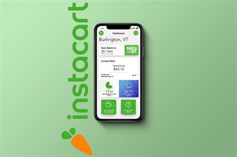 instacart shopper app redesign behance