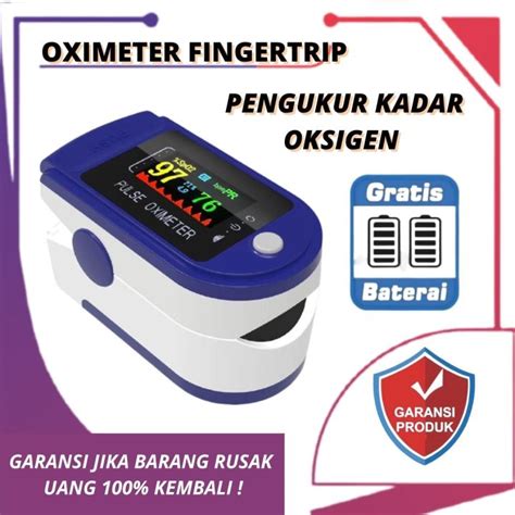 [bisa Cod] Oxymeter Pengukur Dan Monitor Kadar Saturasi Oksigen Dengan
