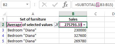 Subtotals In Excel With Examples Of Functions