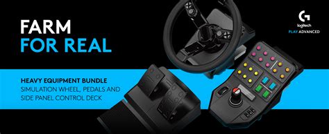 Logitech G Farm Simulator Heavy Equipment Bundle Simulation Wheel Brake Pedal Side Panel