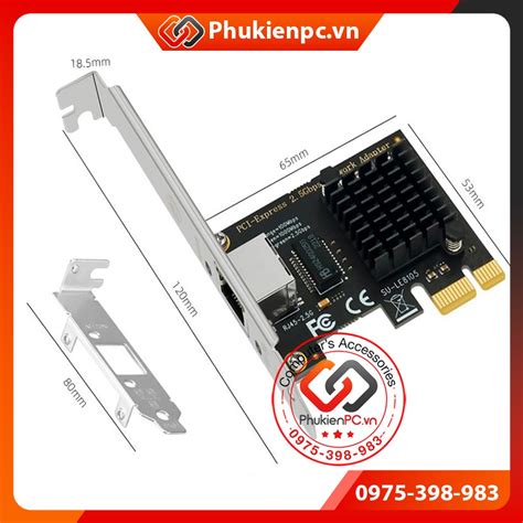Card Mạng Pcie 1x To Lan Rj45 Ethernet 2 5g Chip Rtl8125bg Cho Máy Tính Đồng Bộ Pc Server Máy
