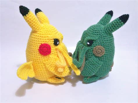 Pikachu Monster Doll Pikathulhu Pikachu Cthulhu Pikachu Etsy