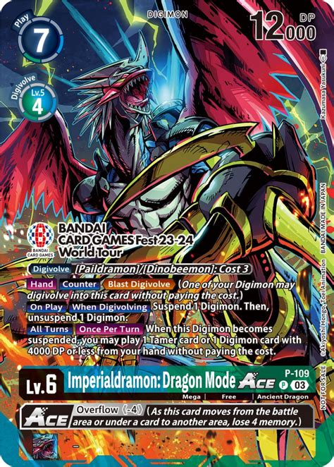 Imperialdramon Dragon Mode Ace P 109 Bandai Card Games Fest 23 24