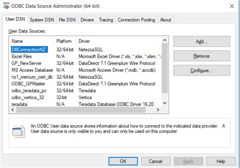 Configuring The Netezza ODBC Driver On Windows