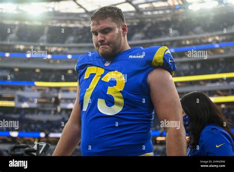 Los Angeles Rams Guard David Edwards 73 Exits The Field After An Nfl