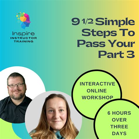 Online ‘9 1 2 Simple Steps To Pass Your Part 3 Workshop Inspire