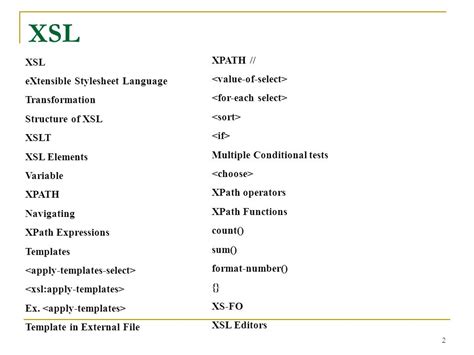 Extensible Stylesheet Language Ppt Download