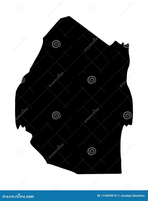 Swaziland Map Silhouette Stock Illustration Illustration Of Location