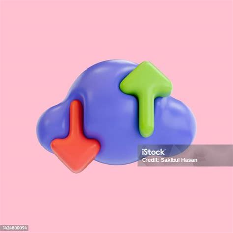 클라우드 다운로드 및 업로드 아이콘 데이터 공유를위한 3d 렌더링 개념 및 3차원 형태에 대한 스톡 사진 및 기타 이미지 3차원 형태 가리키기 검색 Istock