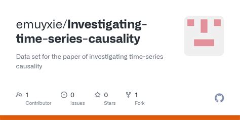 Github Emuyxieinvestigating Time Series Causality Data Set For The