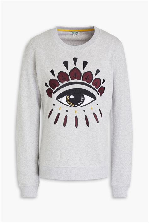 Kenzo 멜란지 자수 장식 프렌치 코튼 테리 스웻셔츠 최대 70 세일 The Outnet
