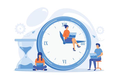 Busy Business People With Laptops Hurry Up To Complete Tasks At Huge