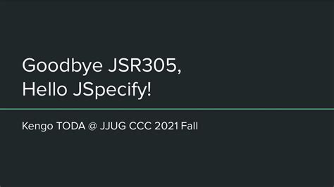 Goodbye Jsr305 Hello Jspecify Speaker Deck