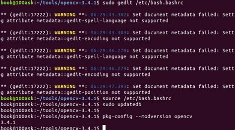 Ubuntu安装opencv库并测试 chengbaola 博客园