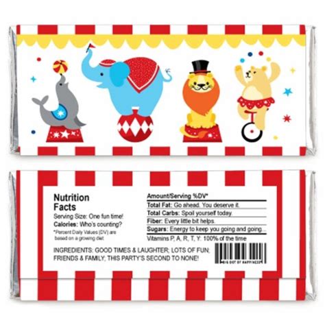 Big Dot Of Happiness Carnival Step Right Up Circus Candy Bar