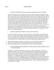 Differences Between Packet Switching And Circuit Switching A Course Hero