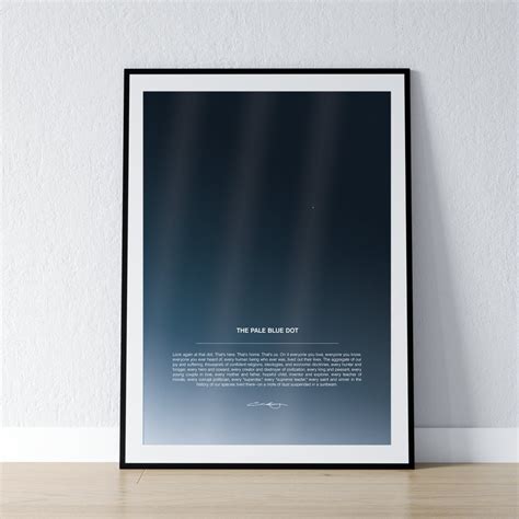 The Pale Blue Dot Print Carl Sagan Quote Poster Print Etsy
