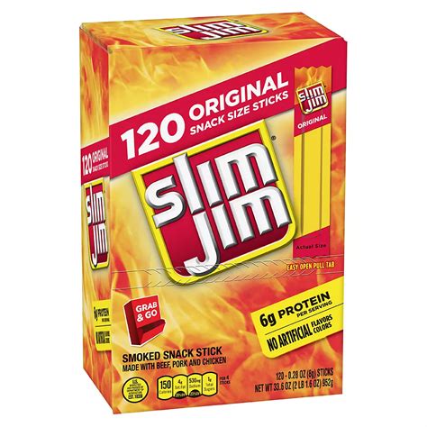 Slim Jim Snack Sticks 120 Count Smoky And Savory Bjs Wholesale Club