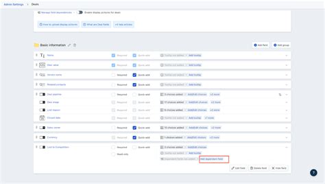 How To Configure Field Dependency Freshsales