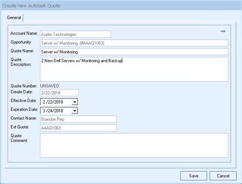 Datto Autotask Psa Integration Quotes Proposals Cpq Quotewerks®