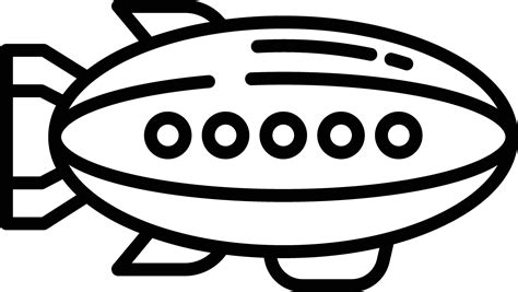 Blimp Outline Illustration 45616603 Vector Art At Vecteezy