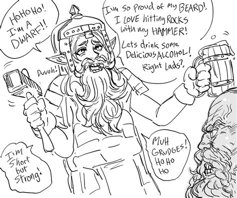 Elf Mocking A Dwarf By Bb Baalbuddy Rdndmemes
