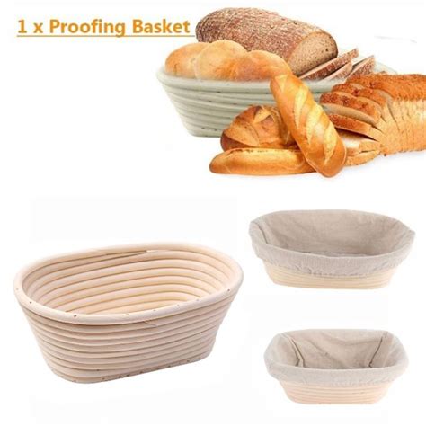 Zhitty Oval Mass Proofing Handmade Bread Fermentation Liner Baskets Wicker Rattan Basket Dough