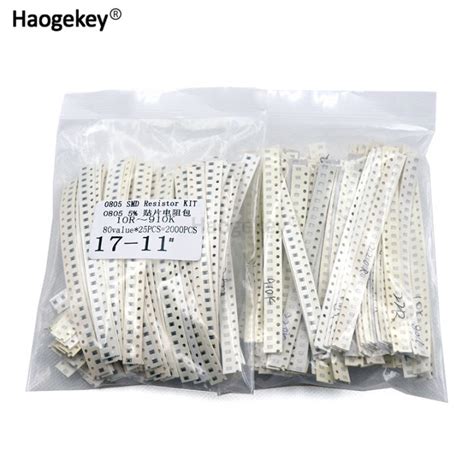 2000pcs 0805 Smd Resistor Package 5 Accuracy 80 Kinds Of Commonly Used