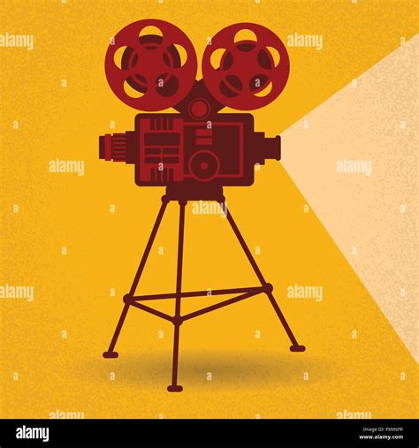 Silhouette Old Film Projector Stock Vector Images Alamy