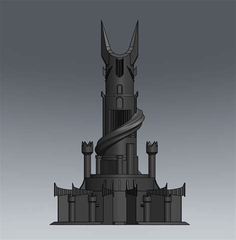 Archivo 3d The One Ring And Barad Dûr 💍 ・modelo De Impresión 3d Para