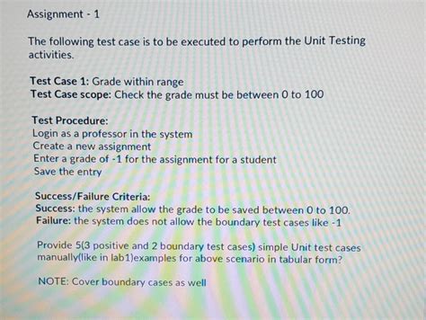 Solved The Following Test Case Is To Be Executed To Perform Chegg