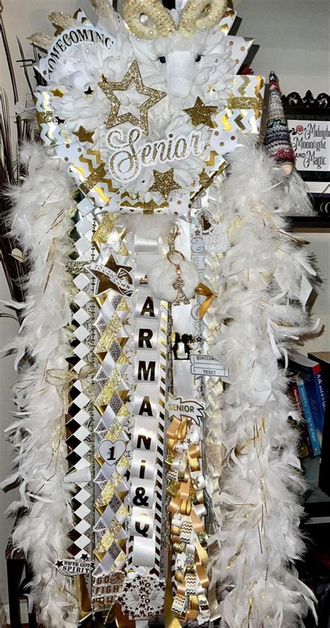 Gold Senior Hoco Mum Homecoming Mums Diy Homecoming Mums Unique
