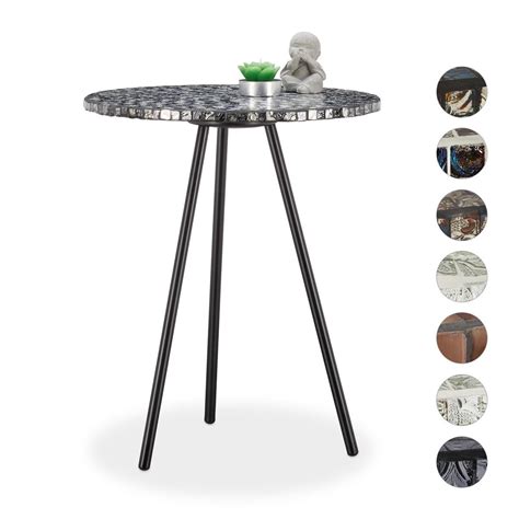 bol relaxdays bijzettafel mozaïek rond handgemaakt