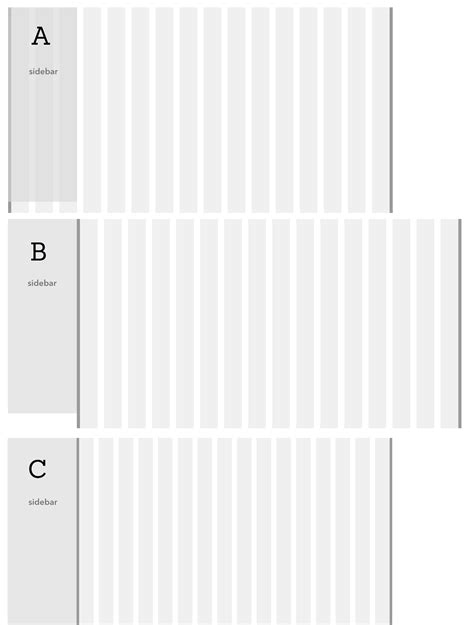 Layout When Using A Grid For A Web App Does A Sidebar Side Tray Fall Within The Grid Or