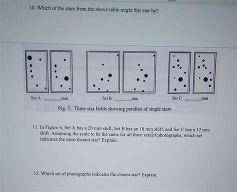 Solved Stellar Parallax In Order To Observe Stellar Parallax