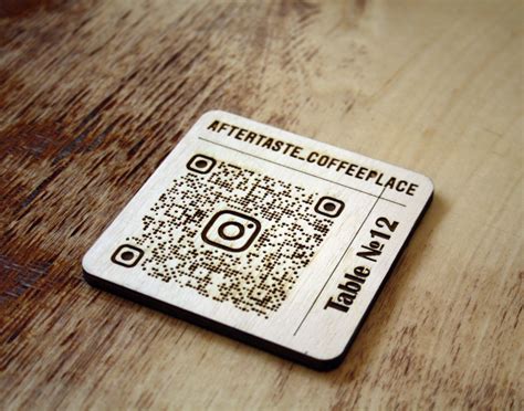 wooden qr code bar menu sign qr code menu sign custom made qr code