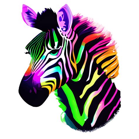 Zebra In Neon Light · Creative Fabrica