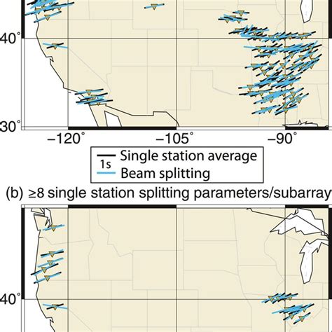 Comparison Of Average Single‐station Splitting Parameters ϕ δt For Download Scientific