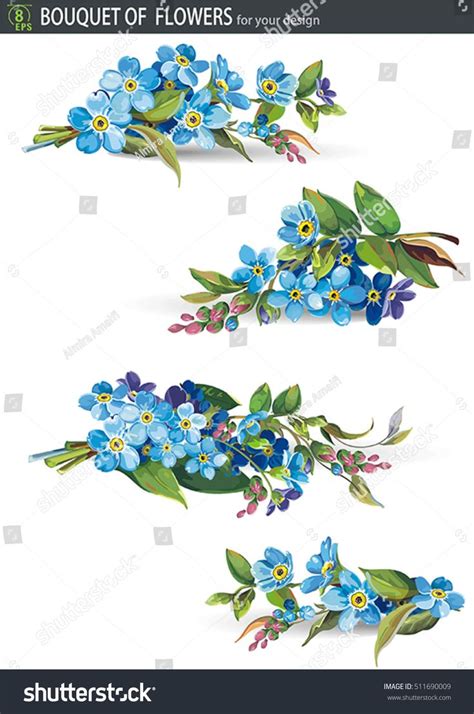 블루 나는 흰 배경에 꽃피지 않는다인사말 스톡 벡터로열티 프리 511690009 Shutterstock 꽃 예술
