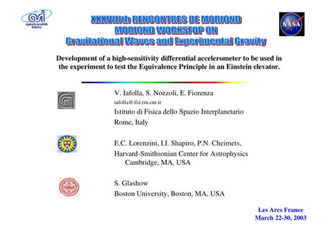Pdf Development Of A High Sensitivity Differential Accelerometer To Be Used In The Experiment