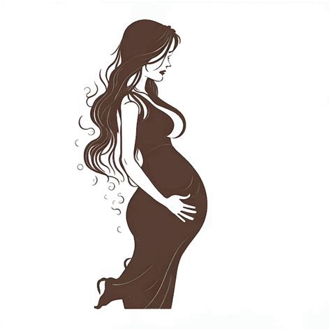 Premium Vector Pregnant Woman Future Mother Standing And Hugging Belly With Arms Vector