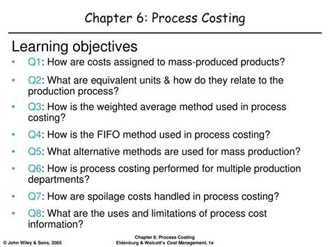 PPT Chapter 6 Process Costing PowerPoint Presentation Free Download ID 510800