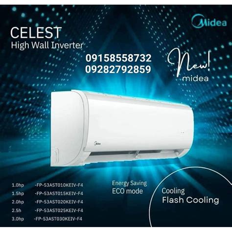 Midea 2 5hp Celest Split Type Inverter Aircon Unitop