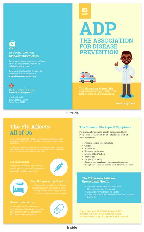 Colorful Disease Prevention Informational Pamphlet Venngage Free