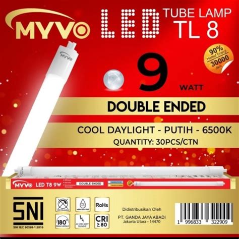 Jual Lampu Tl Led T Cm W Watt Myvo Cahaya Putih Cdl K Sni Bagus Shopee Indonesia