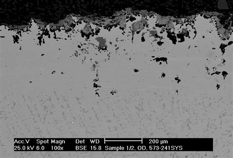 Sem Micrographs Showing Carburized Layer Above X25 Carburized Layer