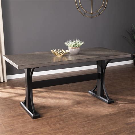 Black Trestle Dining Table