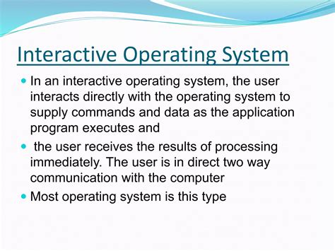 Types Of Operating System Pptx