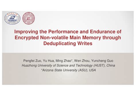 Ppt Improving The Performance And Endurance Of Encrypted Non